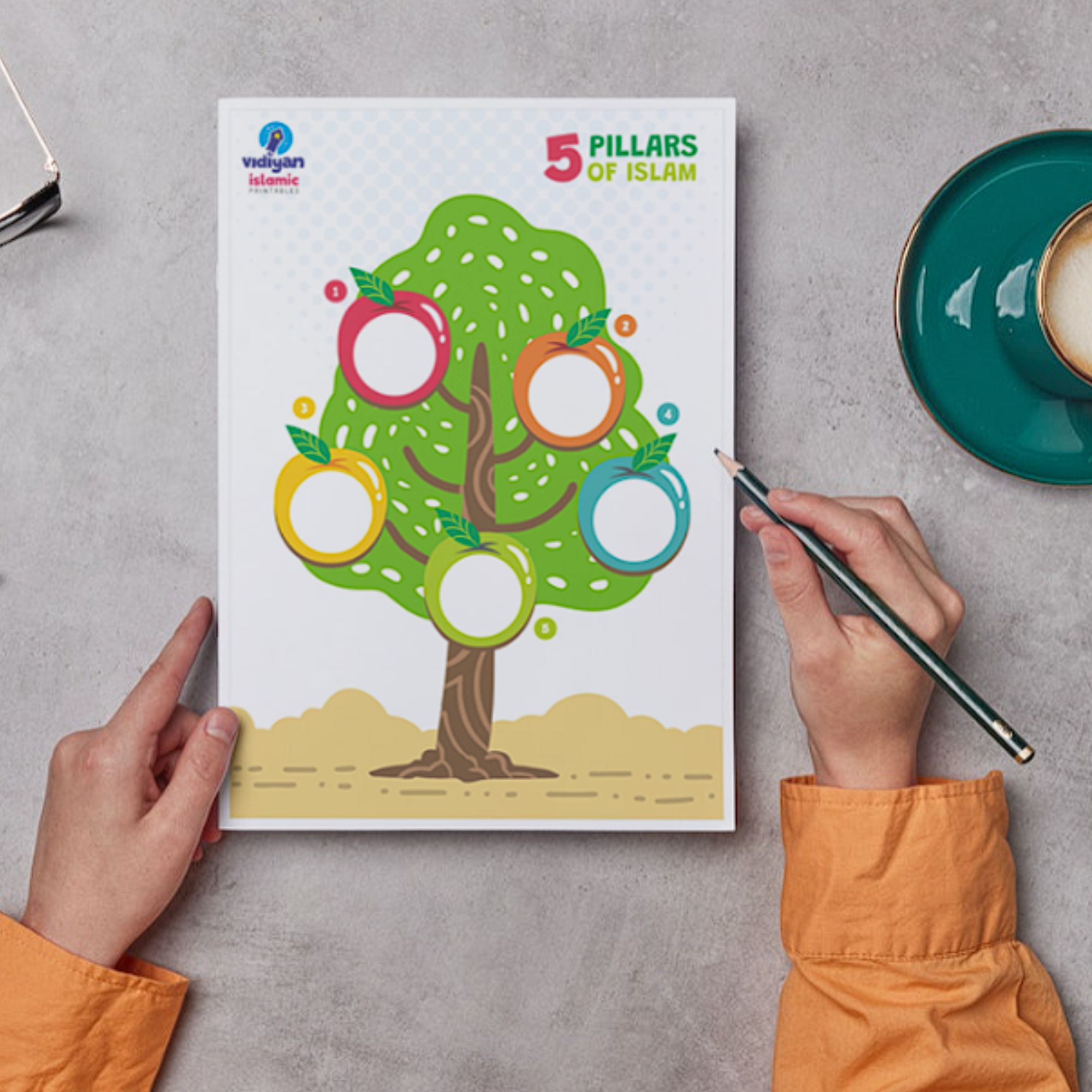 Unleash Creativity with the "Tree of Five Pillars of Islam"